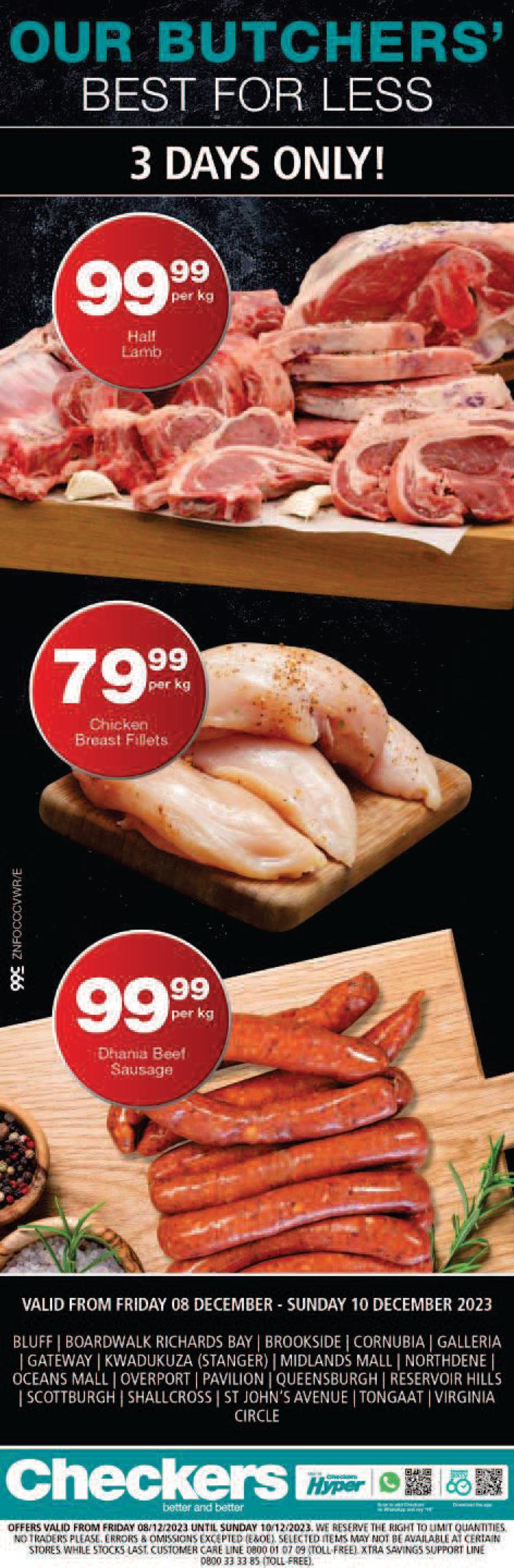 Checkers KwaZulu-Natal : Our Butcher's Best For Less (8 December - 10 ...