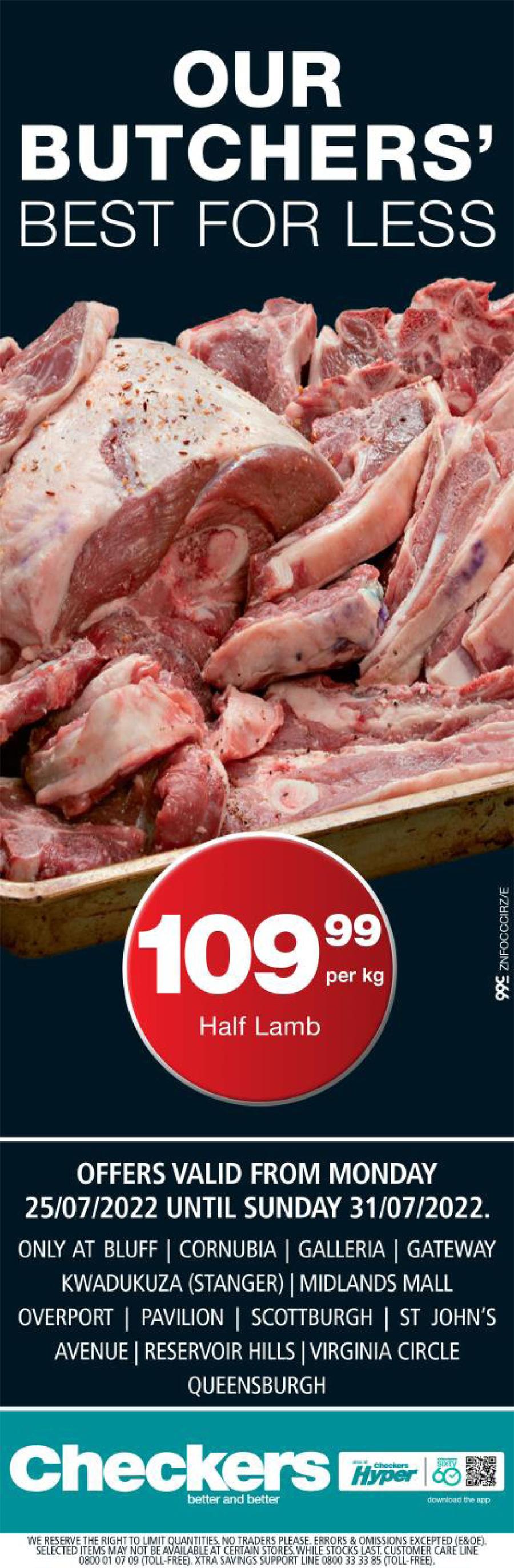 Checkers KwaZulu-Natal : Our Butcher's Best For Less (25 July - 31 July ...
