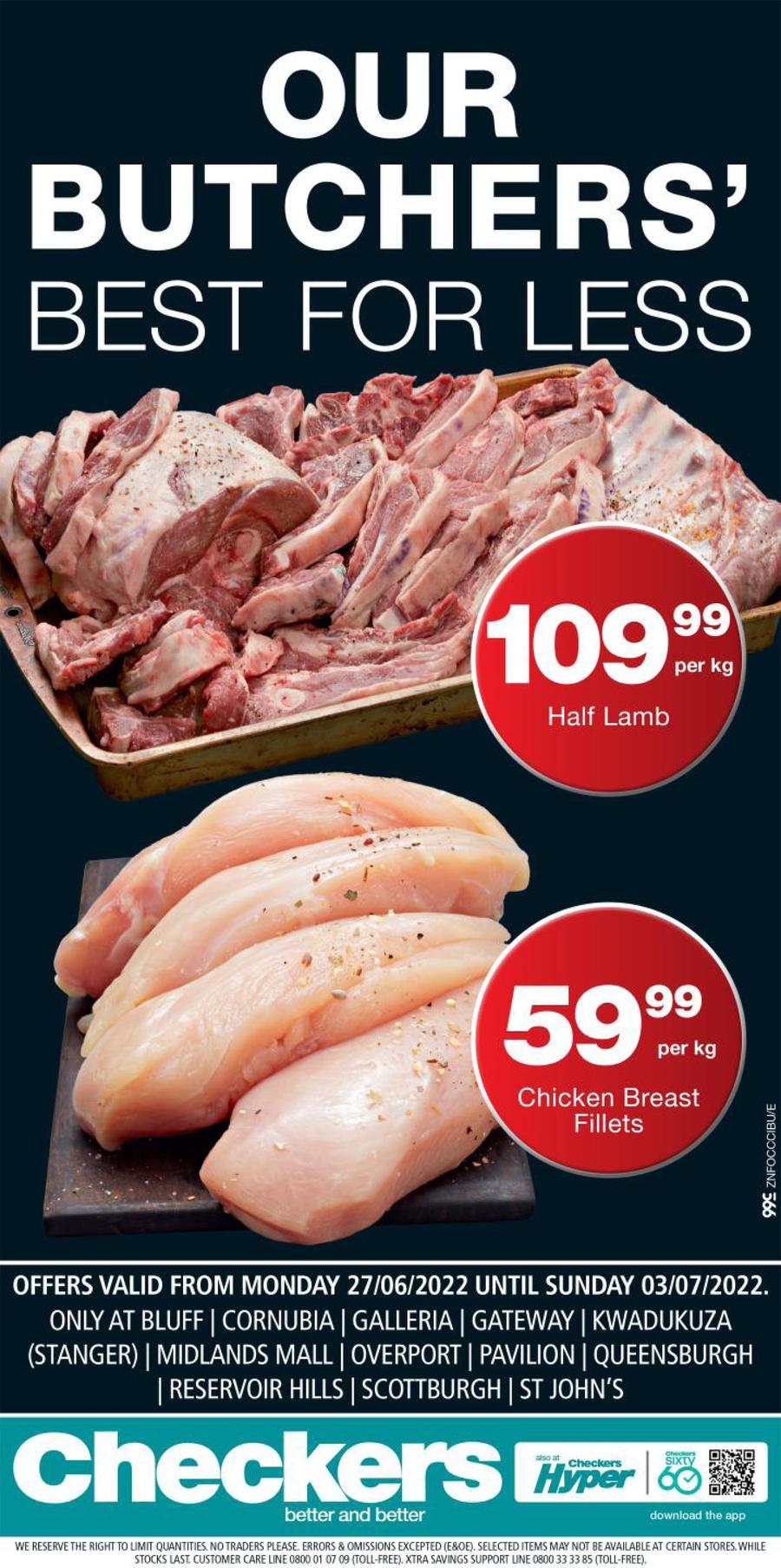 Checkers KwaZulu-Natal : Our Butcher's Best For Less (27 June - 3 July ...