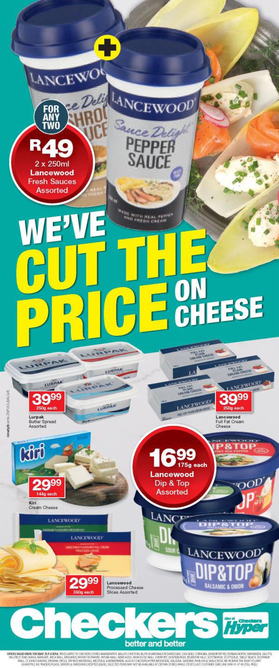 Checkers KwaZulu - Natal : Cheese Specials (10 Dec - 25 Dec 2018) — m ...