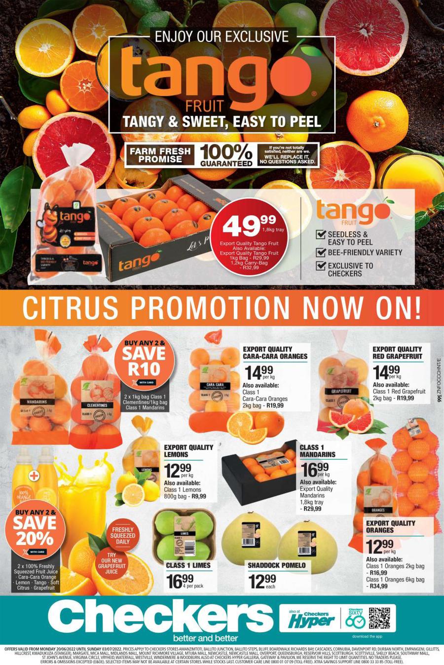 Checkers KwaZulu-Natal : Tango Fruit (20 June - 3 July 2022) — m.guzzle ...