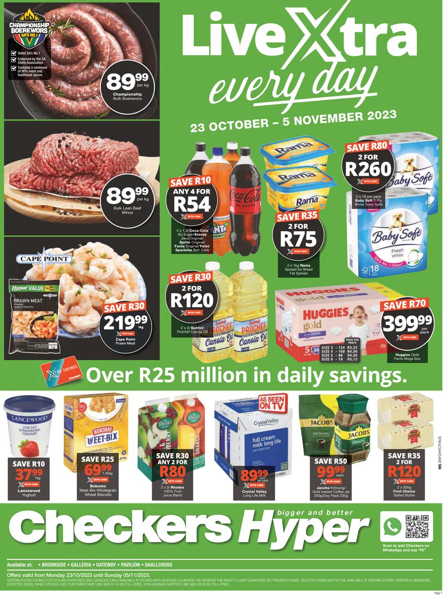 Checkers Hyper KwaZulu-Natal : Live Xtra (23 October - 5 November 2023 ...