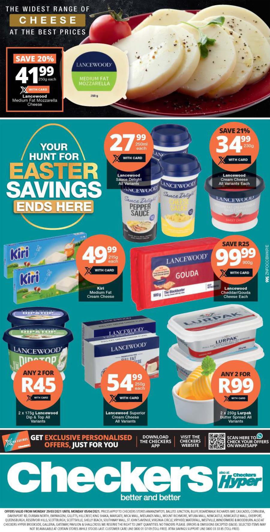Checkers KwaZulu-Natal : Easter Savings(29 March-05 April 2021) — m ...