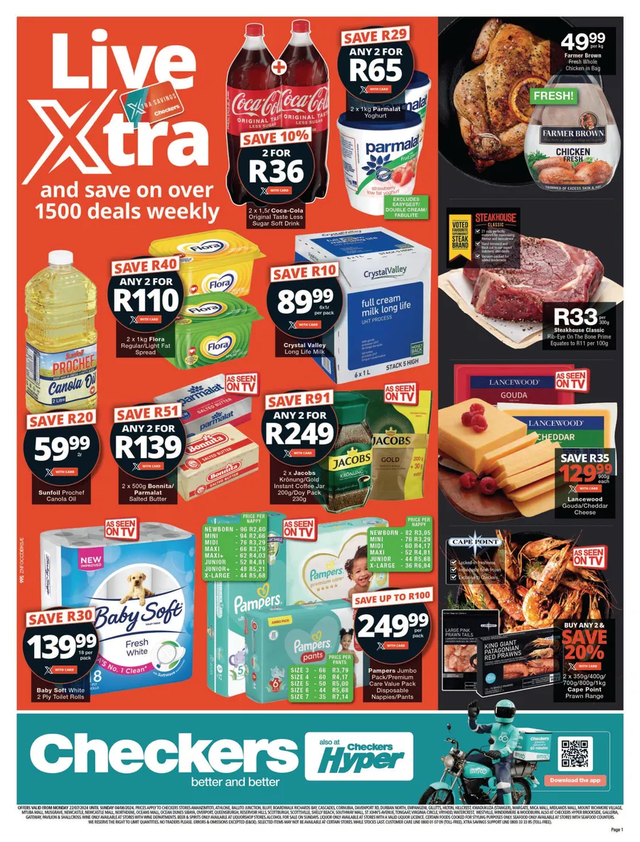 Checkers KwaZulu-Natal : Live Xtra (22 July - 4 August 2024) — m.guzzle ...