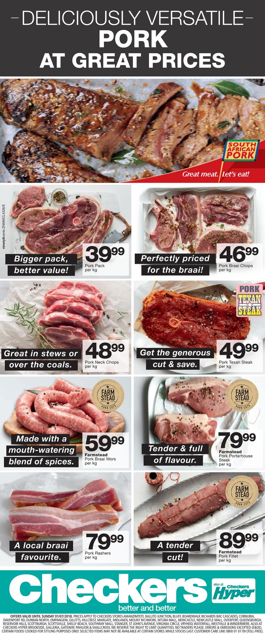 Checkers KZN : Pork At Great Prices (25 Jun - 01 Jul 2018) — www.guzzle ...