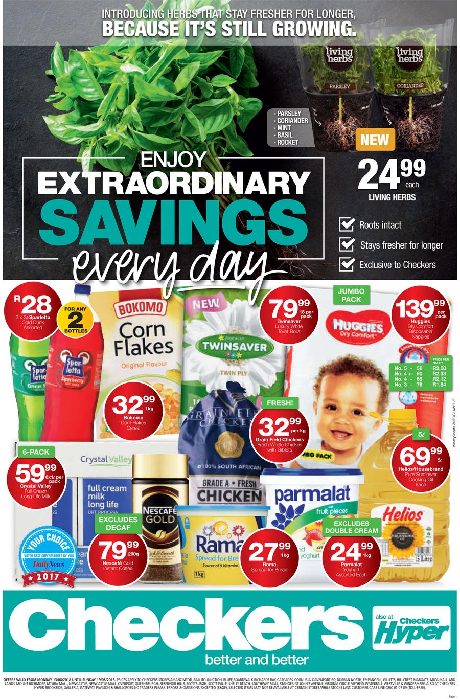 Checkers KZN : Brand Period Specials (13 Aug - 19 Aug 2018) — m.guzzle ...