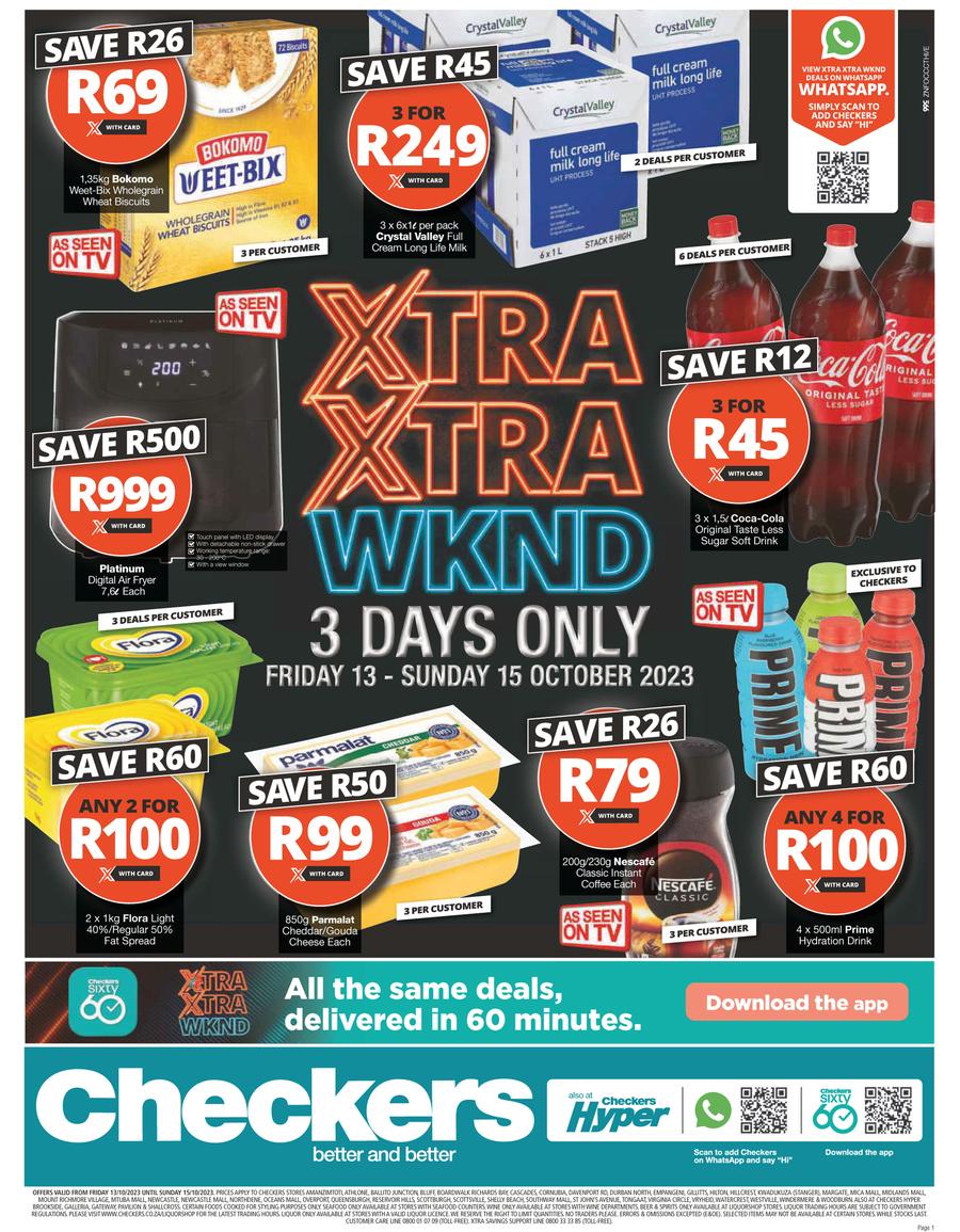 Checkers KwaZulu-Natal : Xtra Xtra WKND (13 October - 15 October 2023 ...