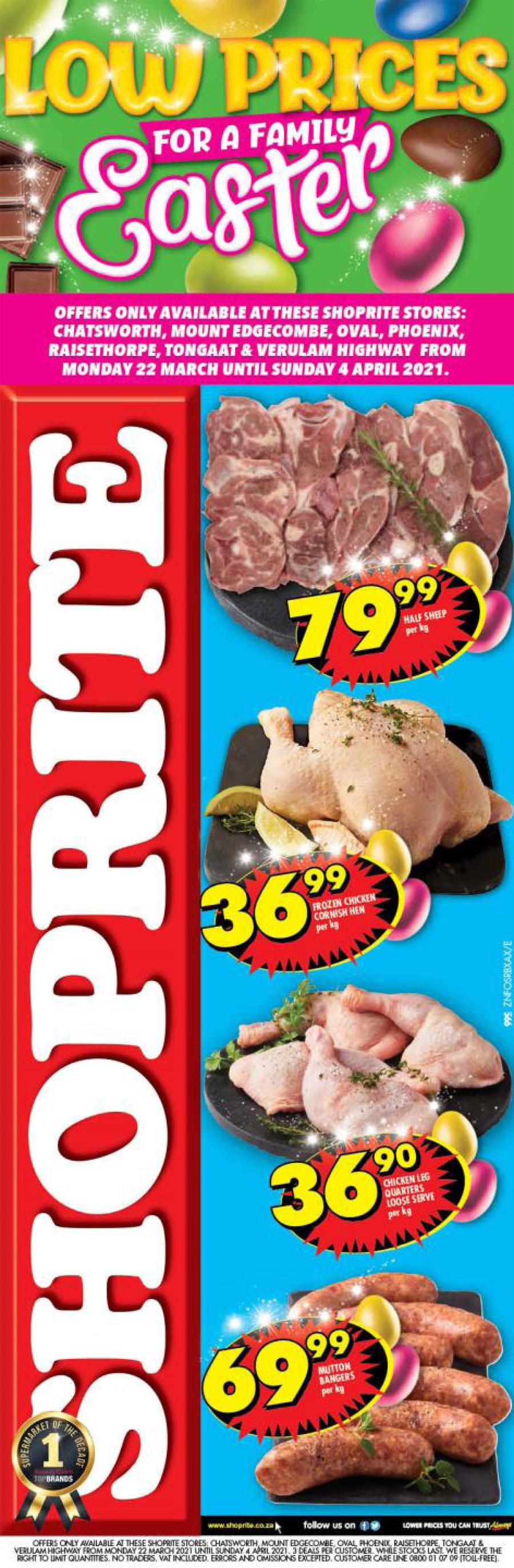 Shoprite KwaZulu-Natal : Low Prices Easter (22 March-4 April 2021) — m ...