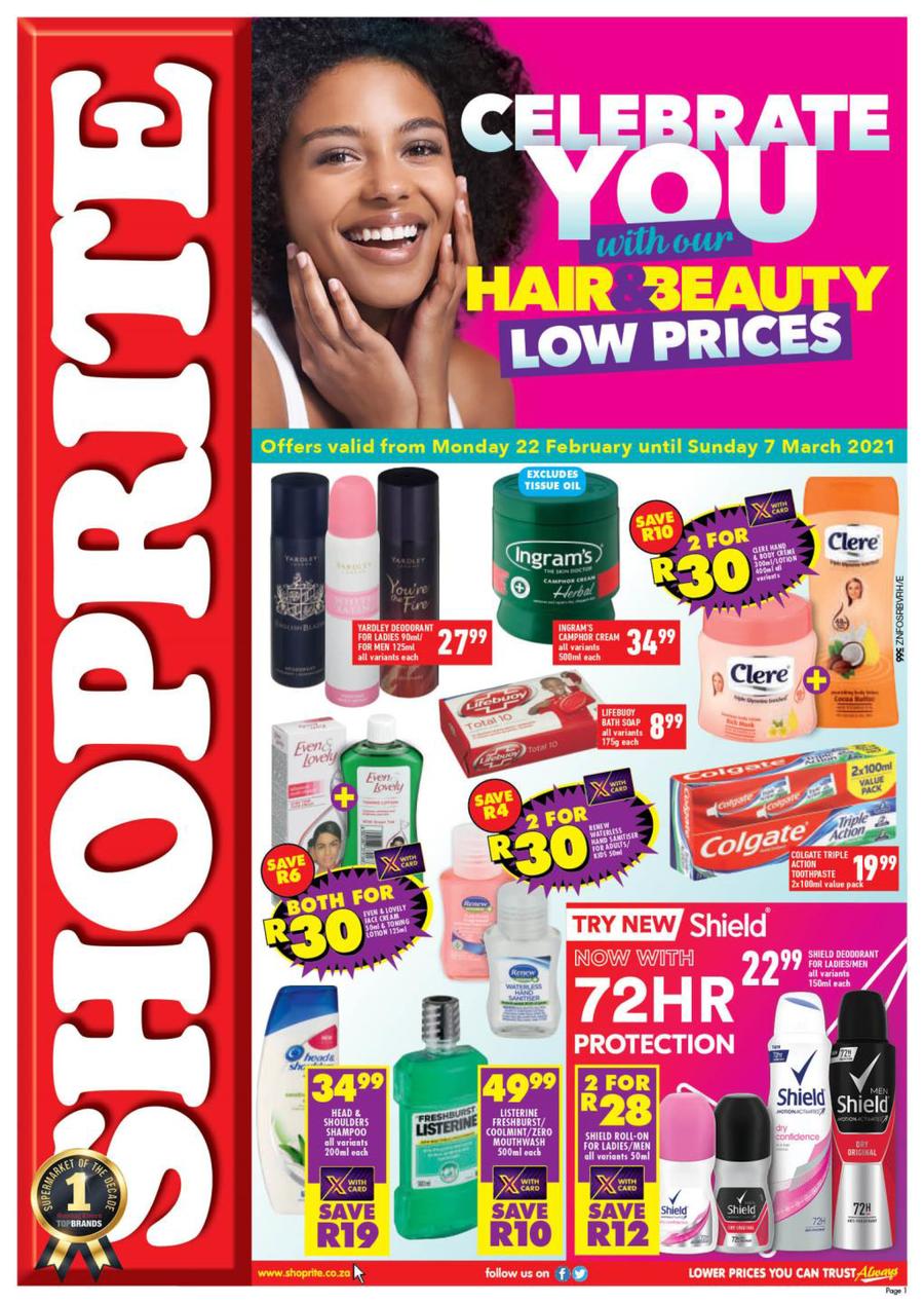 Shoprite KwaZulu-Natal : Hair & Beauty Low Prices (22 February - 07 ...