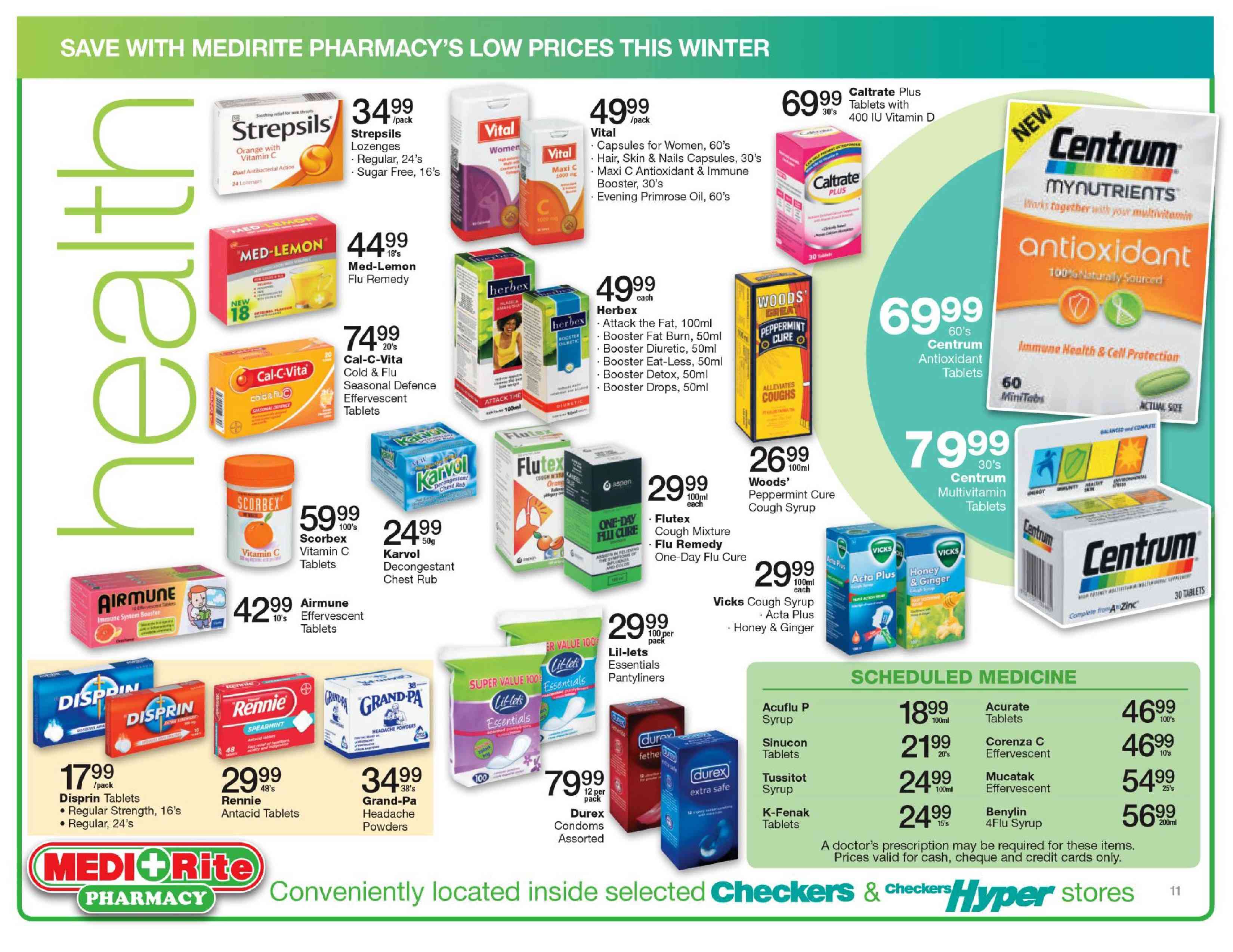 Special Flutex Cough Mixture/Flu Remedy One-Day Flu Cure-100ml Each ...