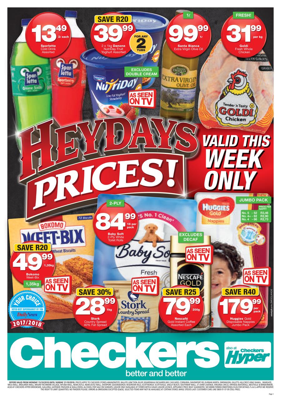 Checkers KZN : Heydays Prices! (15 Oct - 21 Oct 2018) — m.guzzle.co.za