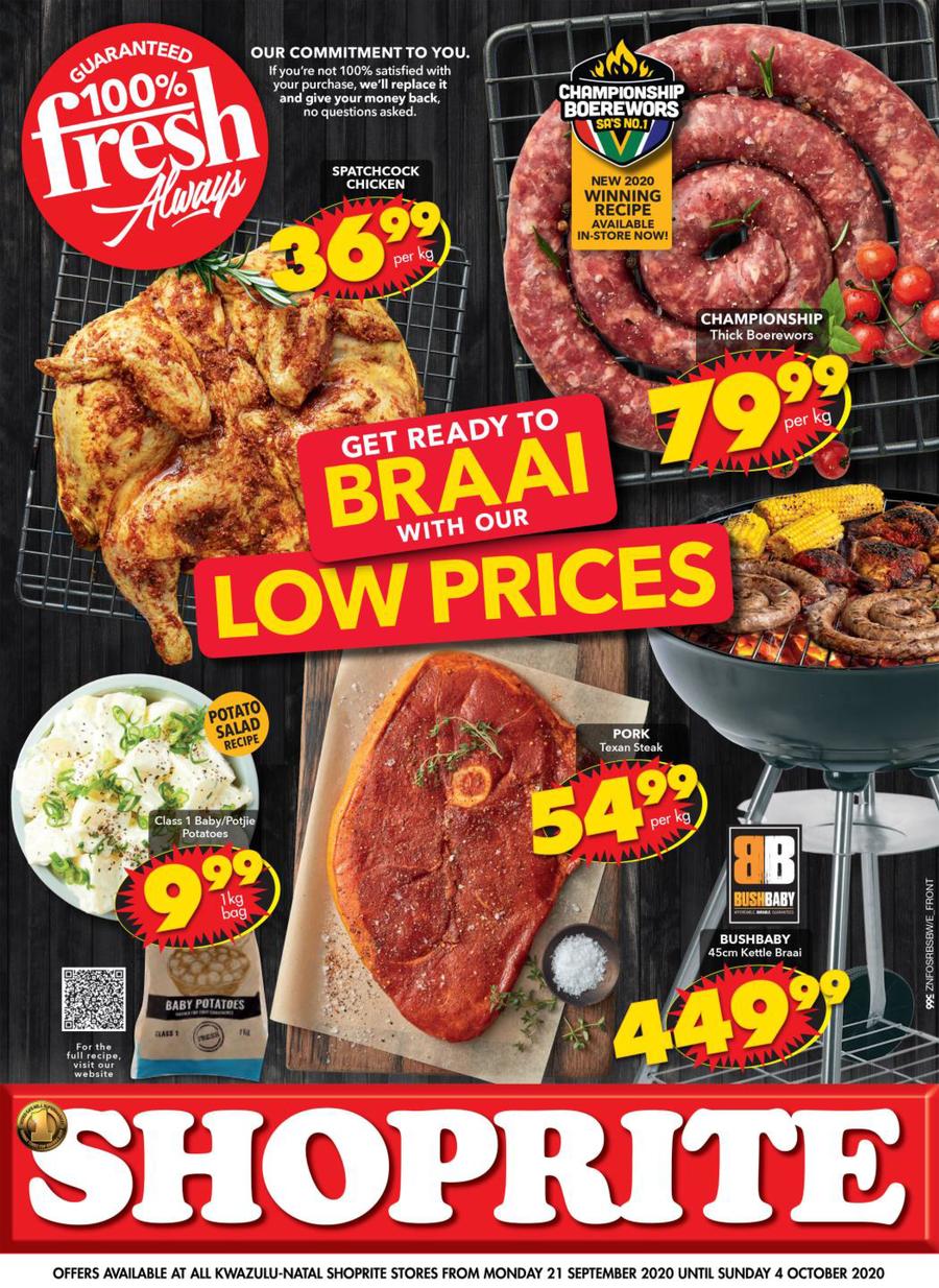 Shoprite KwaZulu-Natal : Braai With Our Low Prices (21 September - 04 ...