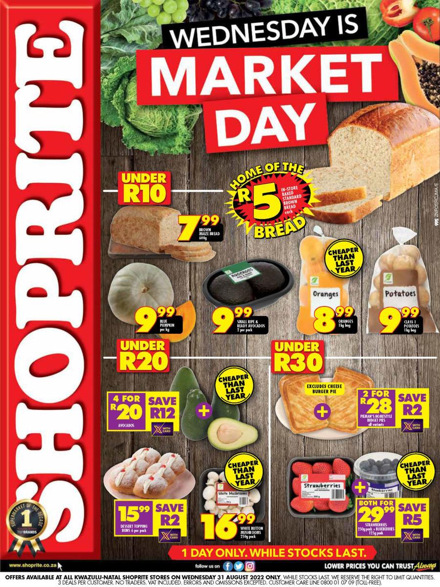 Shoprite Kwazulu-Natal : Market Day (31 August 2022 Only!) — m.guzzle.co.za