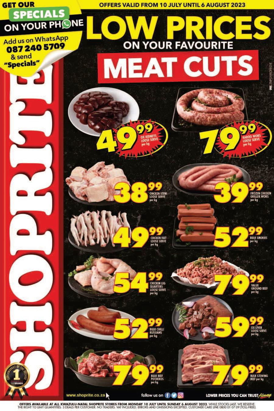 Shoprite KwaZulu-Natal : Low Prices On Your Favourite Meat Cuts (10 ...
