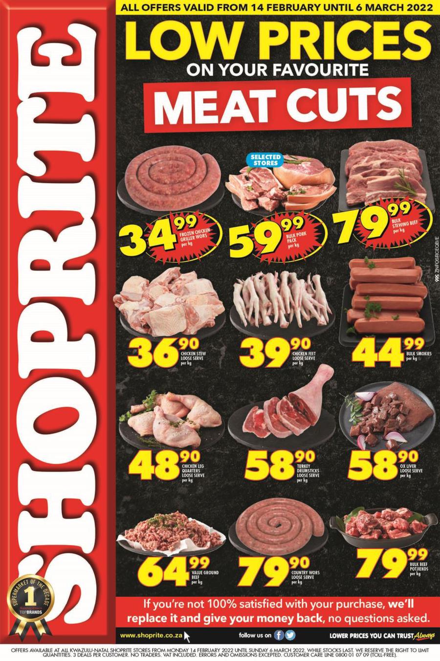 Shoprite KwaZulu-Natal : Meat Cuts (14 February - 06 March 2022) — m ...