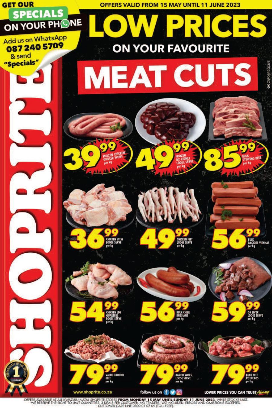 Shoprite KwaZulu-Natal : Low Prices On Your Favourite Meat Cuts (15 May ...