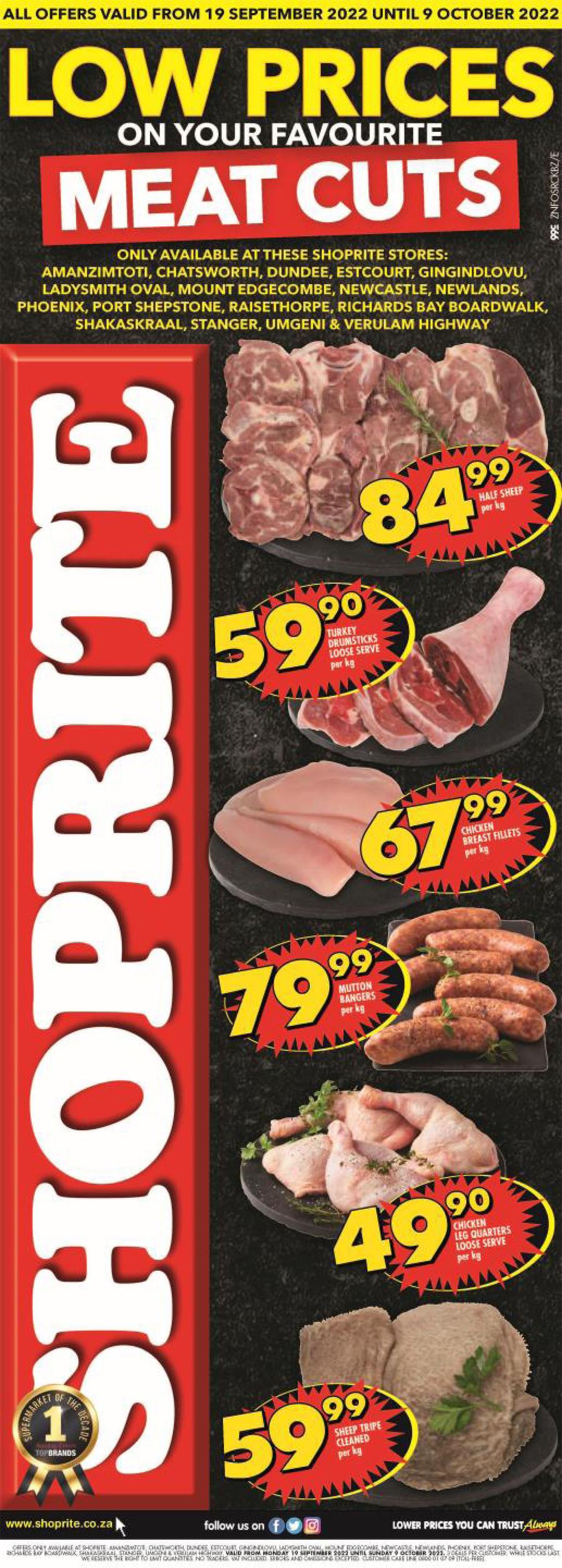 Shoprite KwaZulu-Natal : Low Prices On Your Favourite Meat Cuts (19 ...