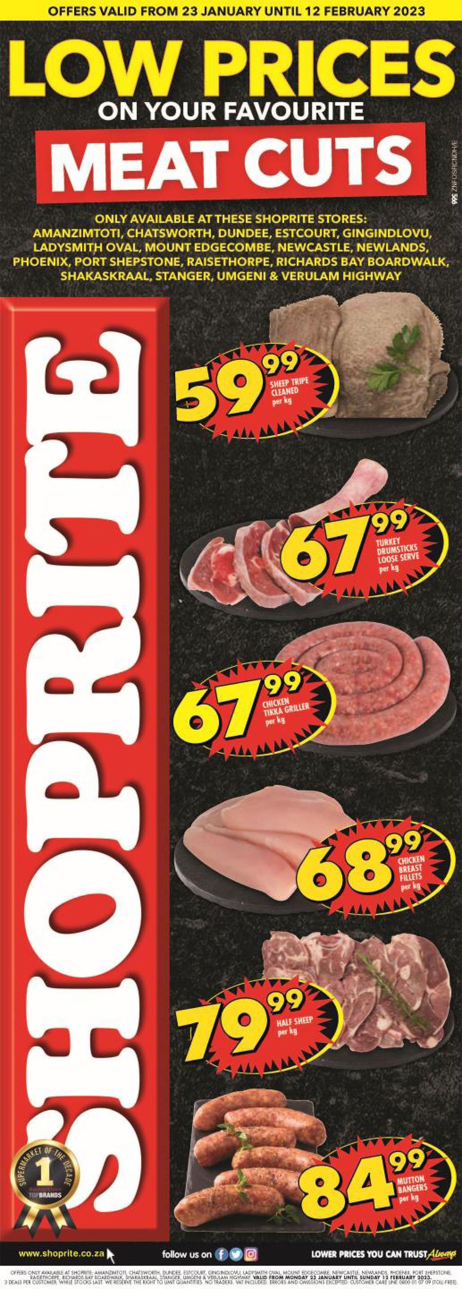 Shoprite KwaZulu-Natal : Low Price On Your Favourite Meat Cuts (23 ...